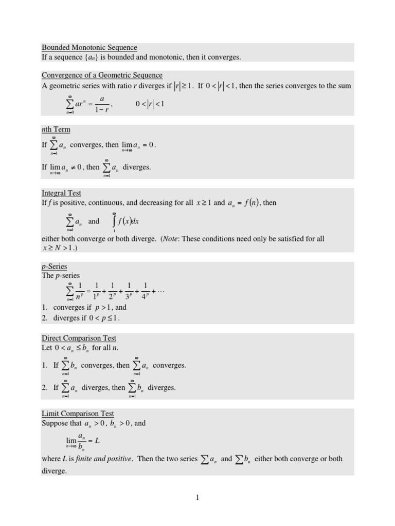 Series Theorems Pdf Power Series Series Mathematics