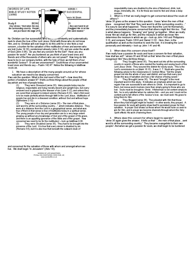 Words of Life Bible Study Notes: Secrets of Successful Living Others ...