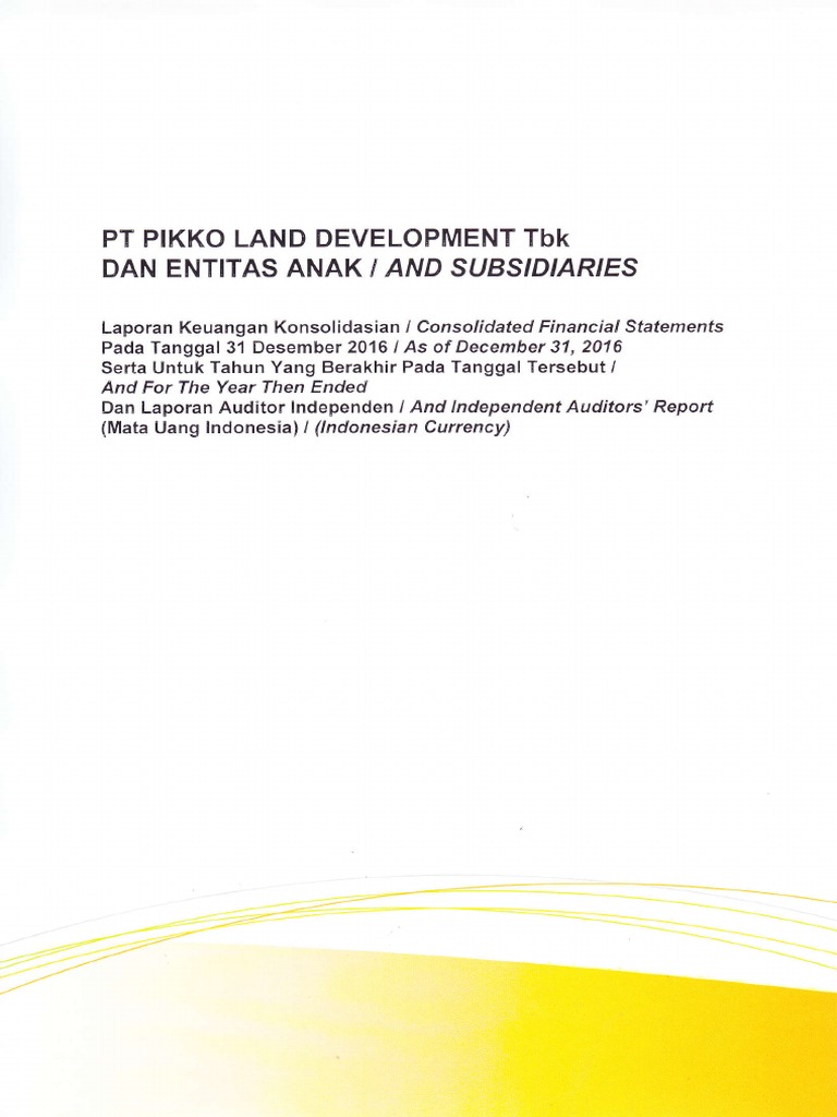 PT Pikko Land Development TBK | PDF
