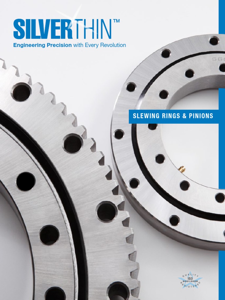 SilverThin Slewing Rings and Pinions Catalog | PDF | Screw | Bearing (Mechanical)