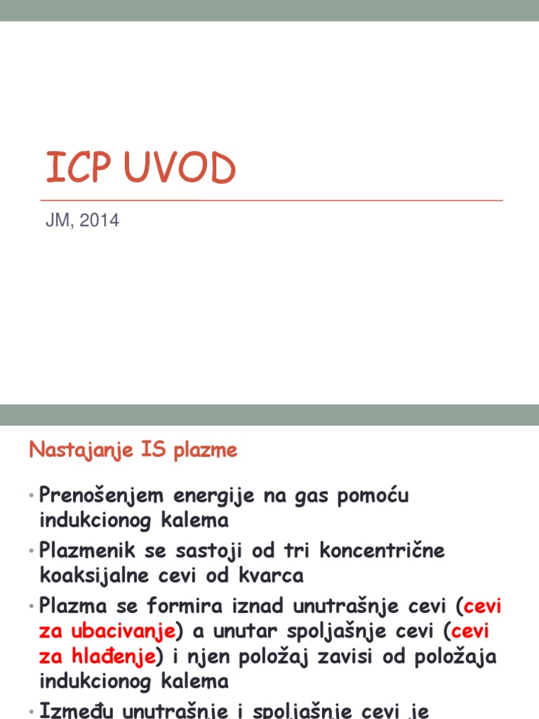 1a - Predavanje ICP OES | PDF