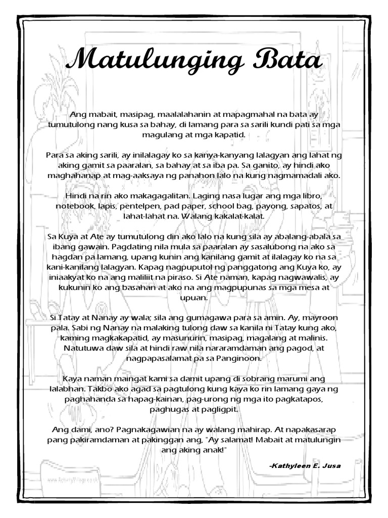 Matulunging Bata | PDF