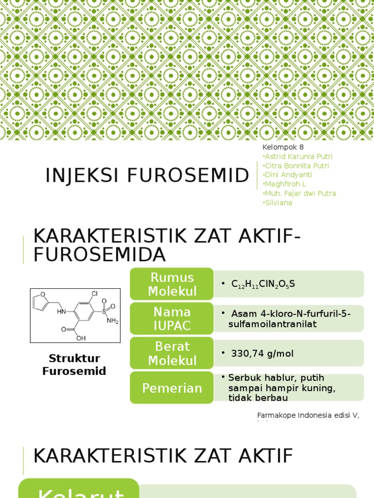 Injeksi Furosemid 10 mg/ml | PDF