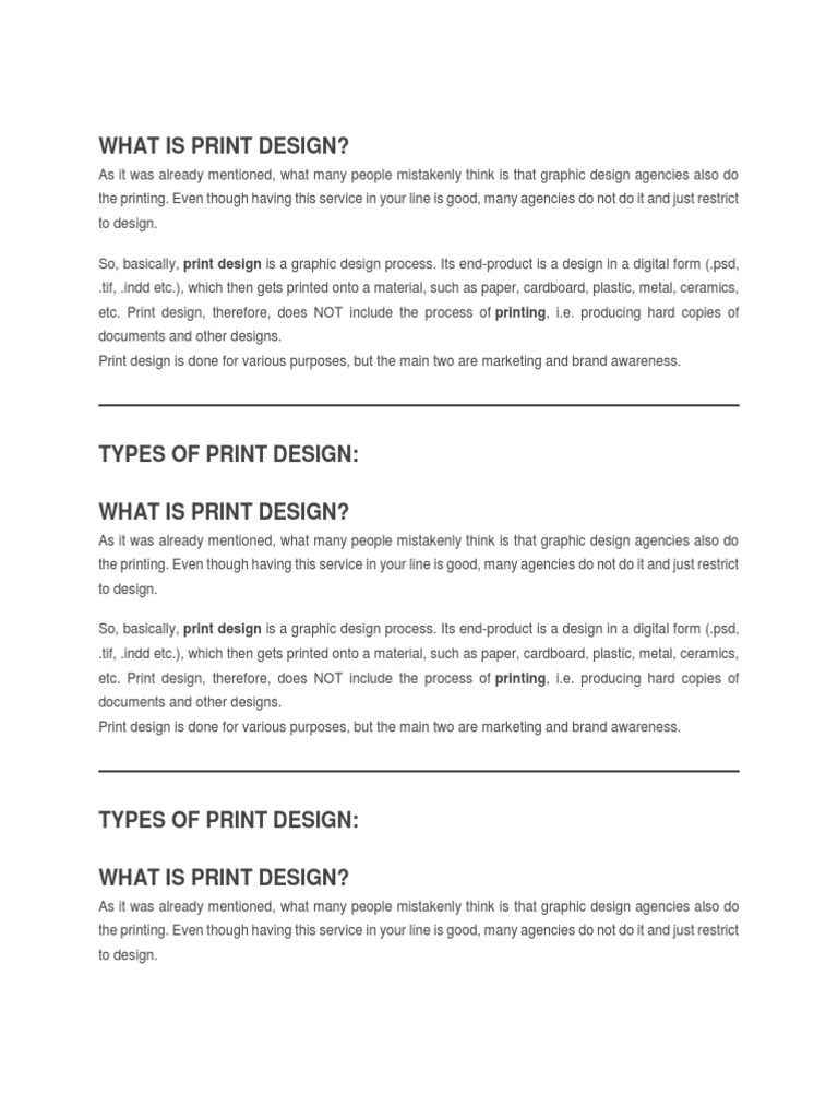 What Is Print Design? | PDF | Graphic Design | Design