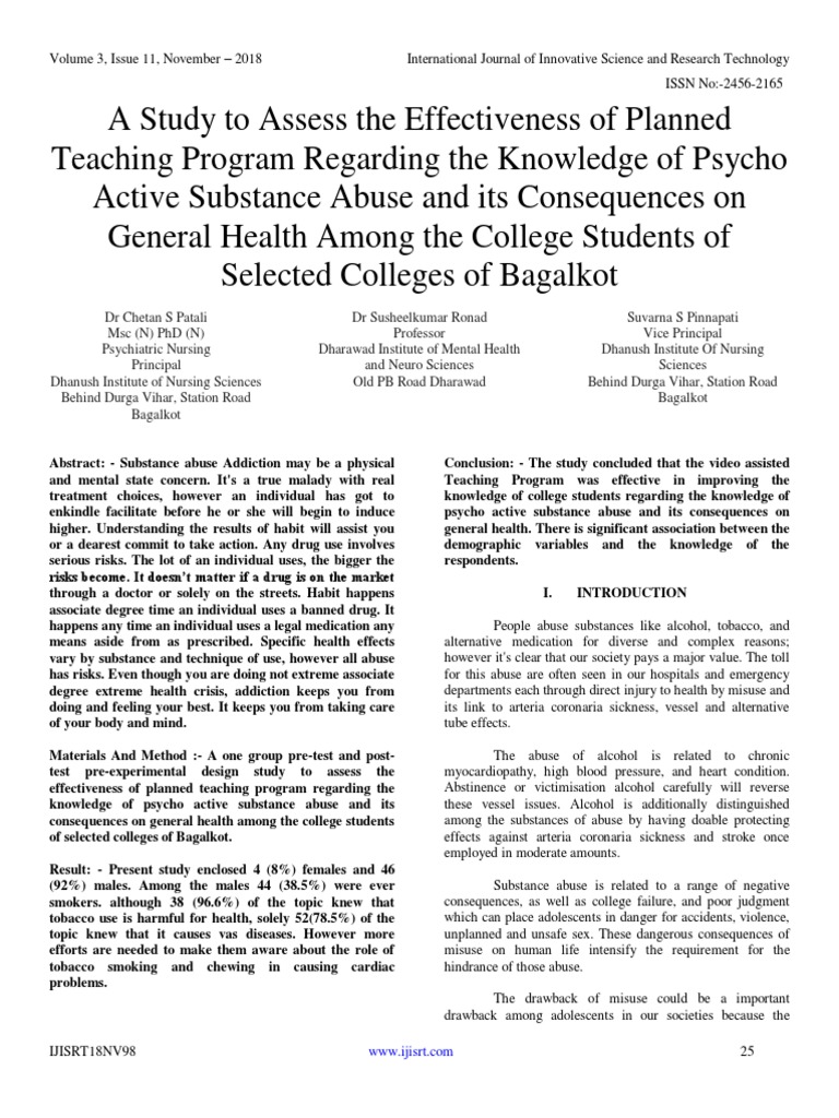 A Study To Assess The Effectiveness of Planned Teaching Program ...
