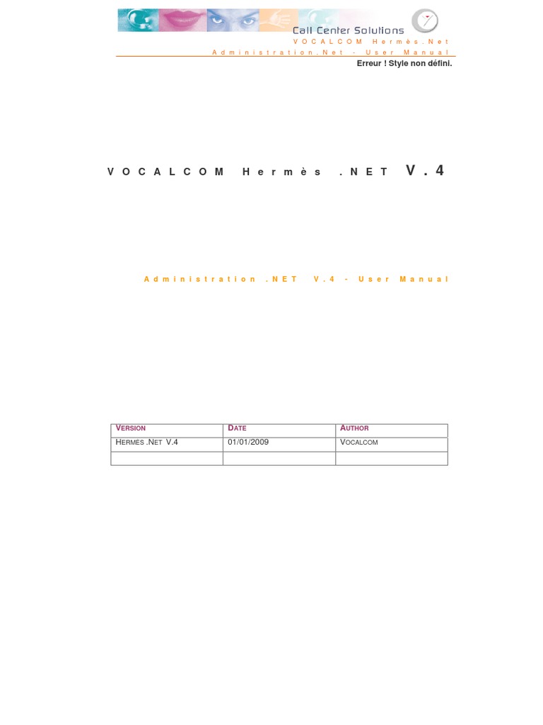 Vocalcom (Hermes) Contact Center v4 - Administration Manual | PDF | Proxy Server | Button ...