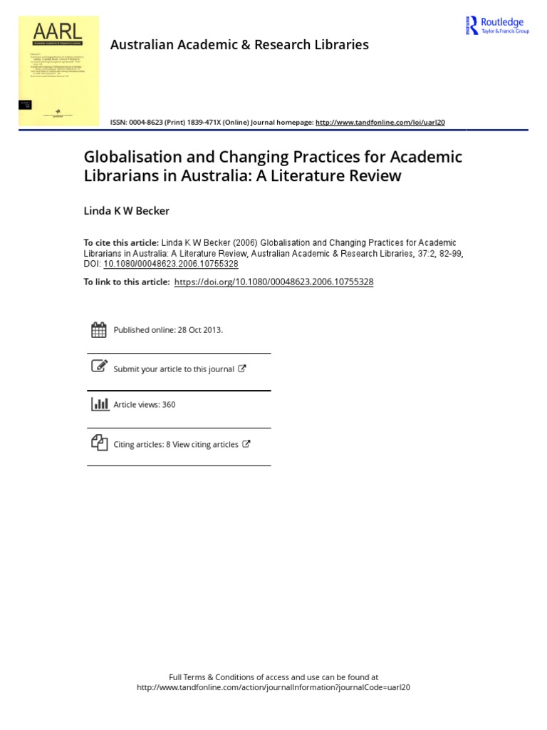 Globalisation's Impact on Australian Librarians | PDF | Information ...
