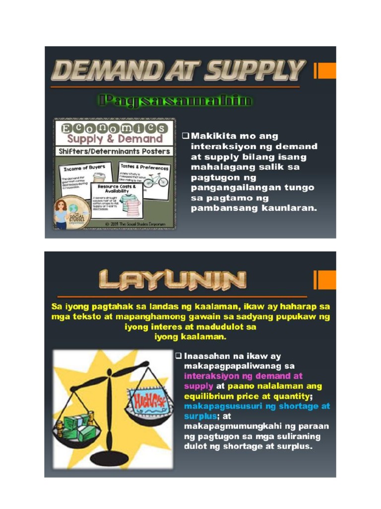 Interaksyon NG Demand at Supply | PDF