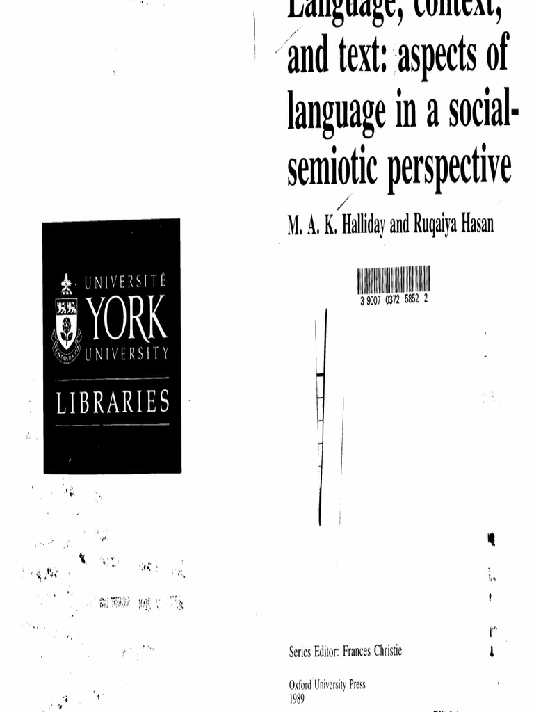 (Language Education) M. A. K. Halliday, Ruqaiya Hasan, Frances Christie ...