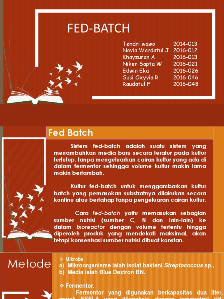 Sistem Fermentasi Fed-Batch | PDF