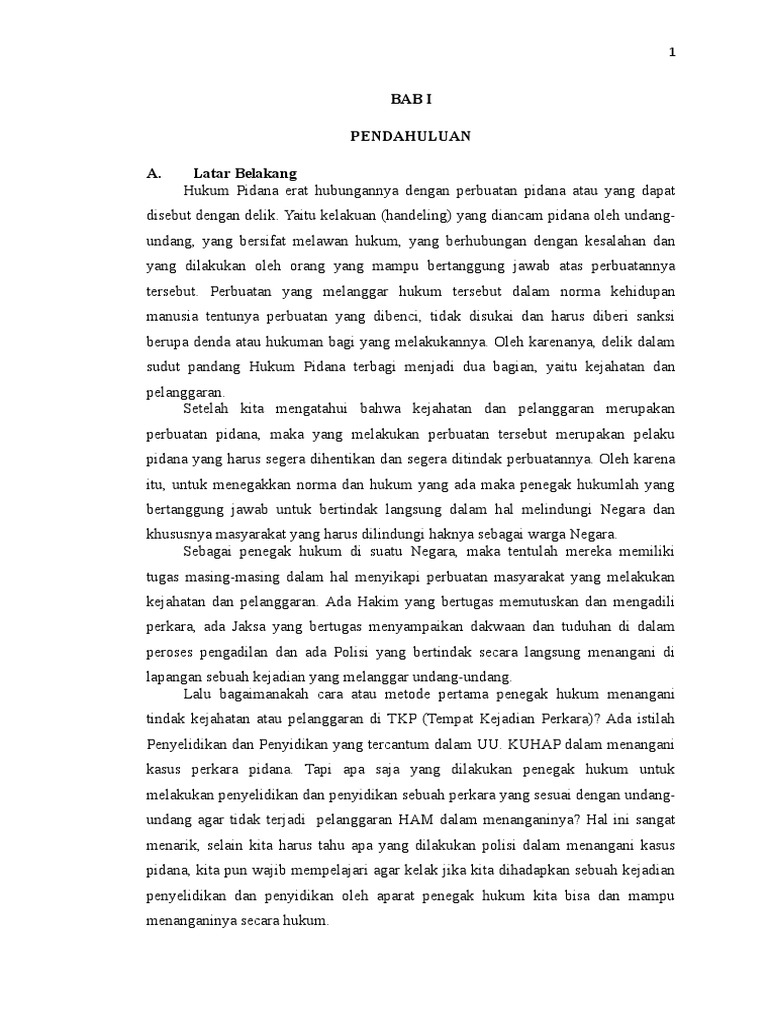 Perbedaan Penyelidikan dan Penyidikan | PDF