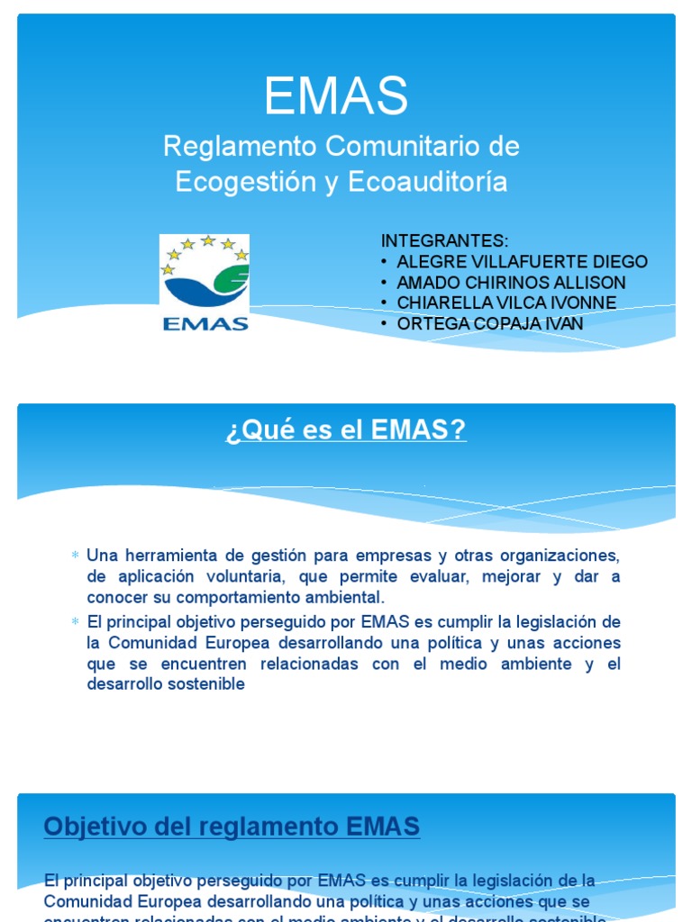 Reglamento EMAS: Gestión Ambiental Europea | PDF | Unión Europea ...