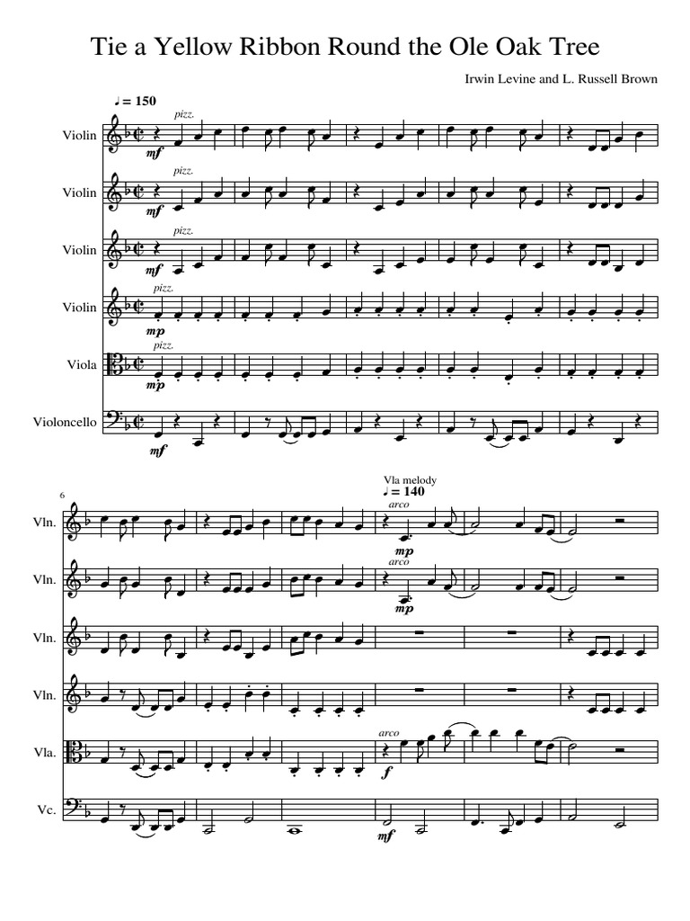 Tie A Yellow Ribbon Round The Ole Oak Tree: Irwin Levine and L. Russell ...