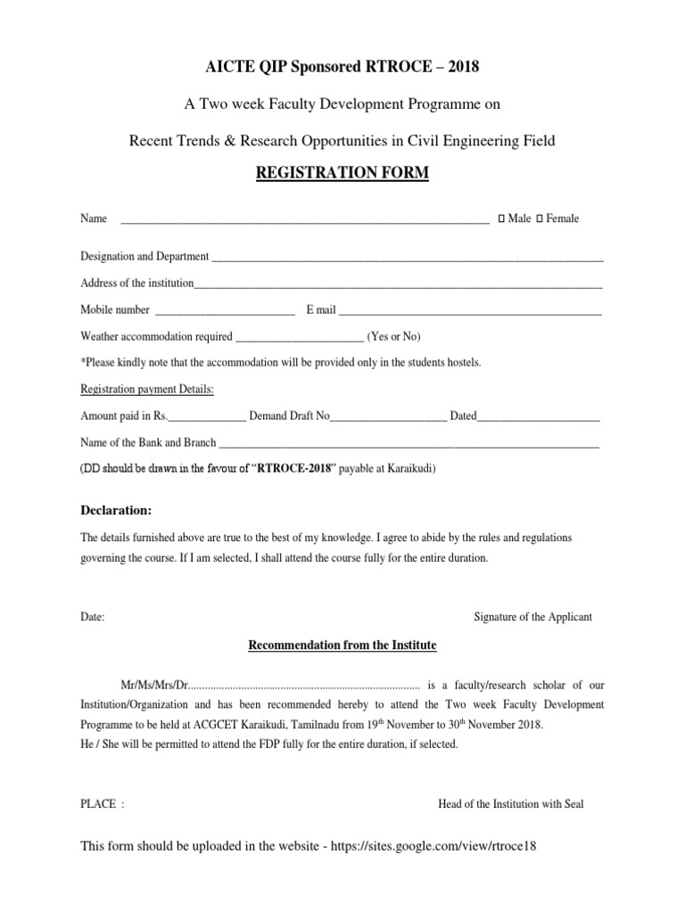 Acgcet 2018 Regis Form | PDF