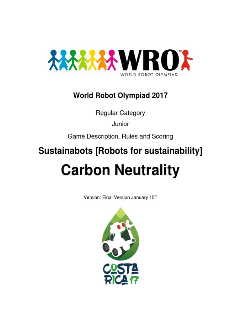 WRO 2017 Regular Category Junior PDF | PDF | Carbon Footprint | Color