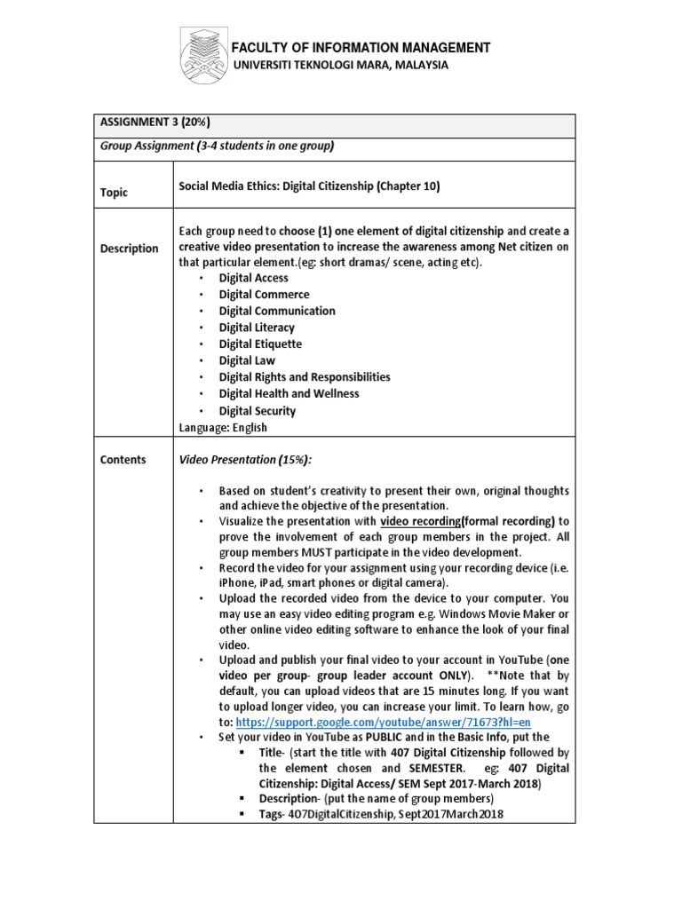 Social Media Ethics: Digital Citizenship | PDF | Video | Media Technology