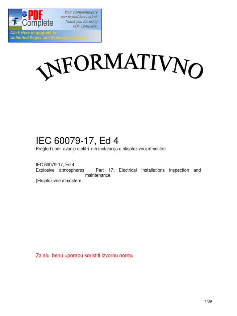 Iec 60079-17 | PDF