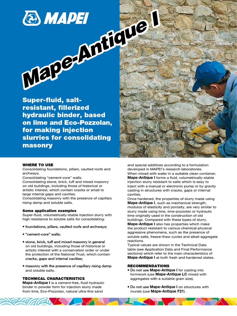Mape Antique I | PDF | Lime (Material) | Building Engineering
