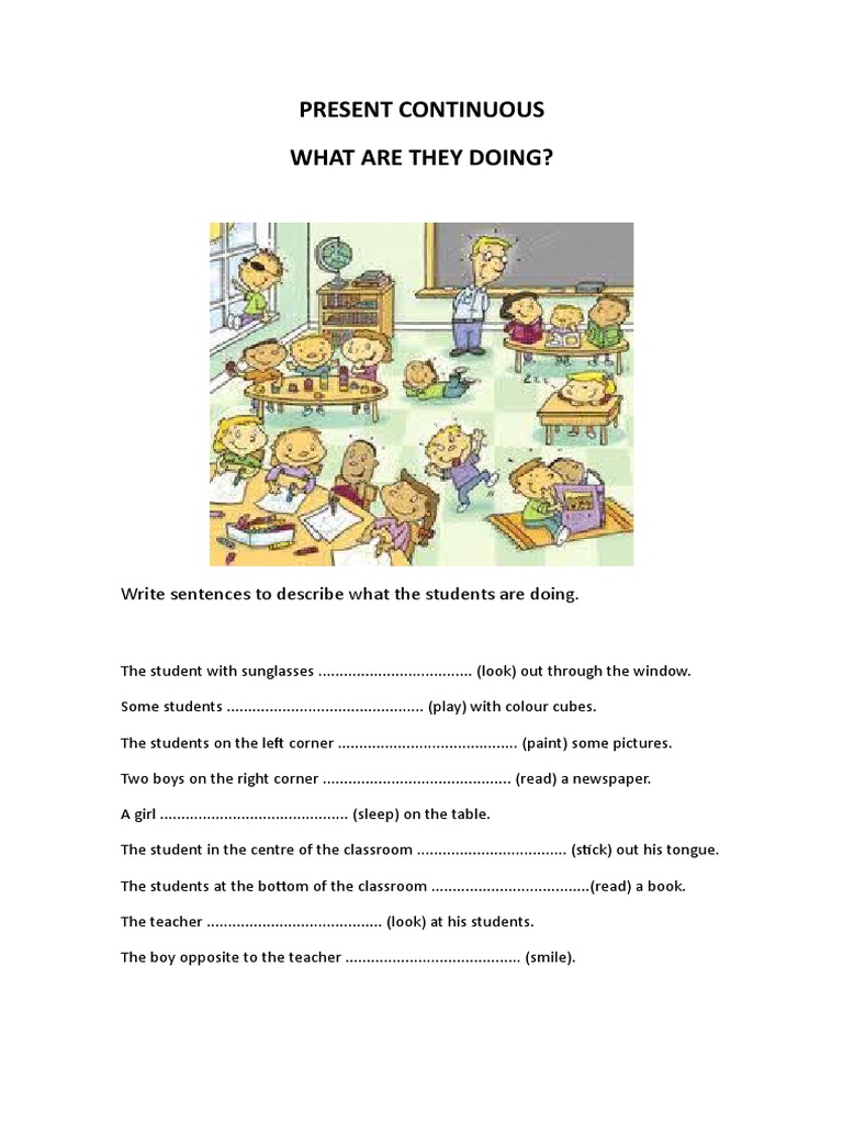 PRESENT CONTINUOUS-what Are They Doing | PDF