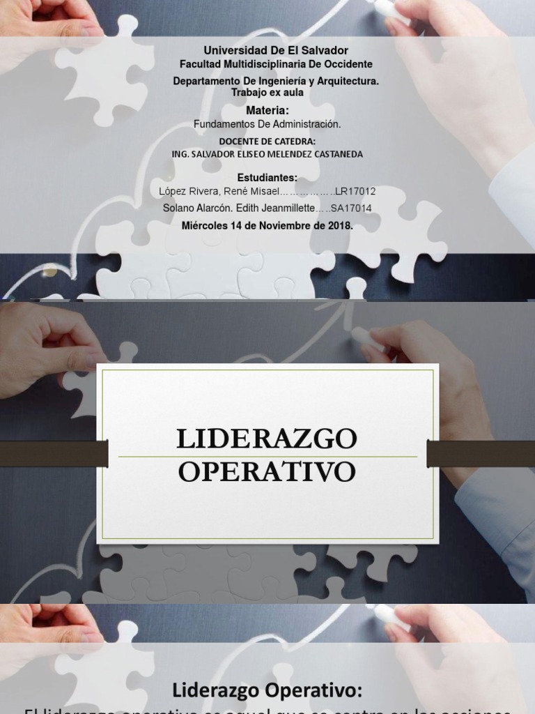 Liderazgo Operativo: Claves y Desafíos | PDF | Liderazgo | Logística