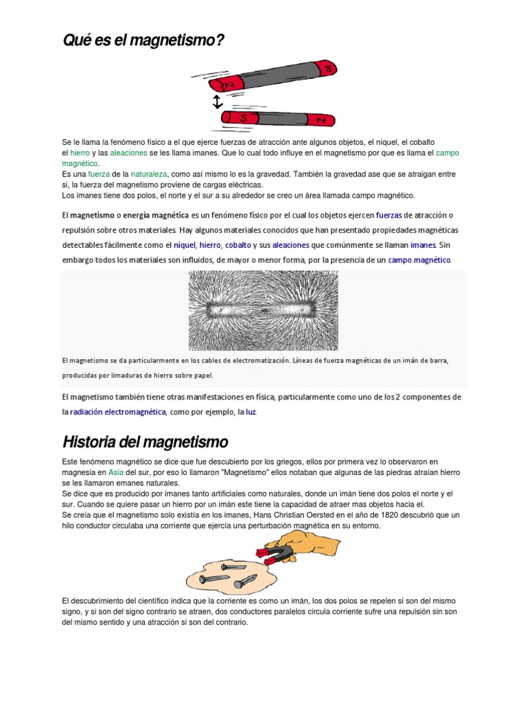 Qué Es El Magnetismo | PDF | Magnetismo | Imán