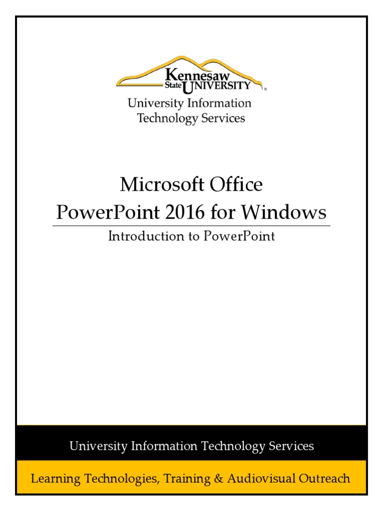 0479 Introduction To Powerpoint 2016 | PDF | Page Layout | Microsoft Power Point