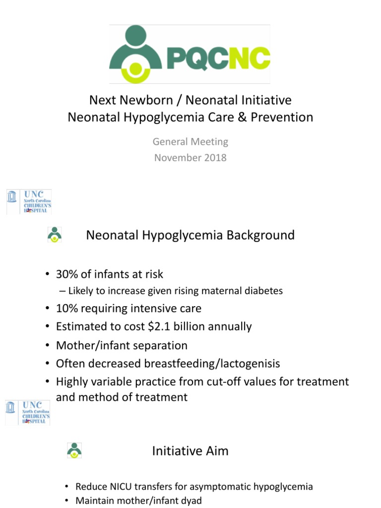 PQCNC New Initiative Proposal Hypoglycemia | PDF | Neonatal Intensive ...