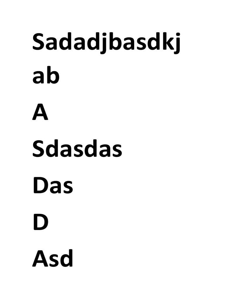 Sadadjbasdkj Ab A Sdasdas Das D Asd | PDF