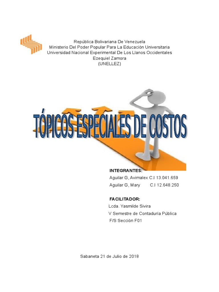 Topicos Especiales de Costos Definitivo Avi 1 | PDF | Toma de decisiones | Contabilidad