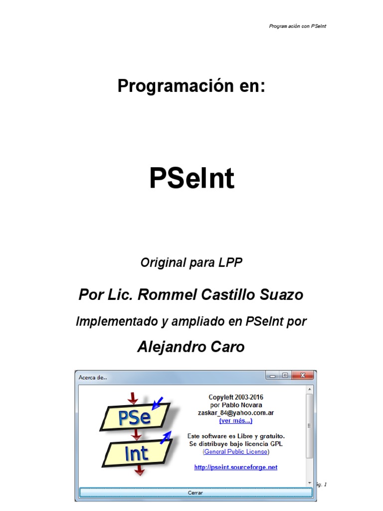 Programación básica con PSeInt: Introducción al lenguaje pseudocódigo | PDF | Lenguaje de ...