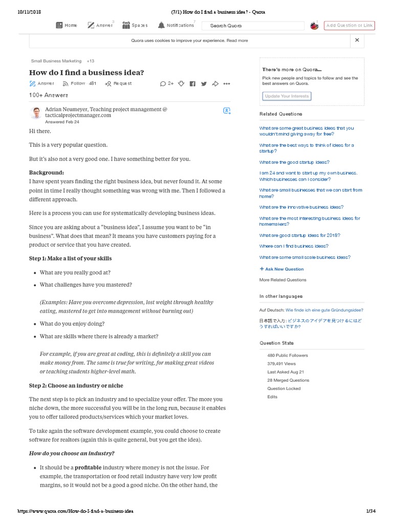 How To Find Business Idea | PDF | Hotel | Brainstorming