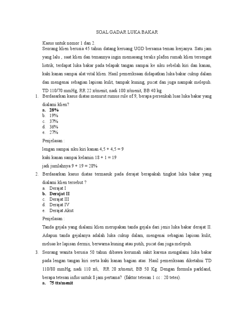 Soal Luka Baka 10 | PDF