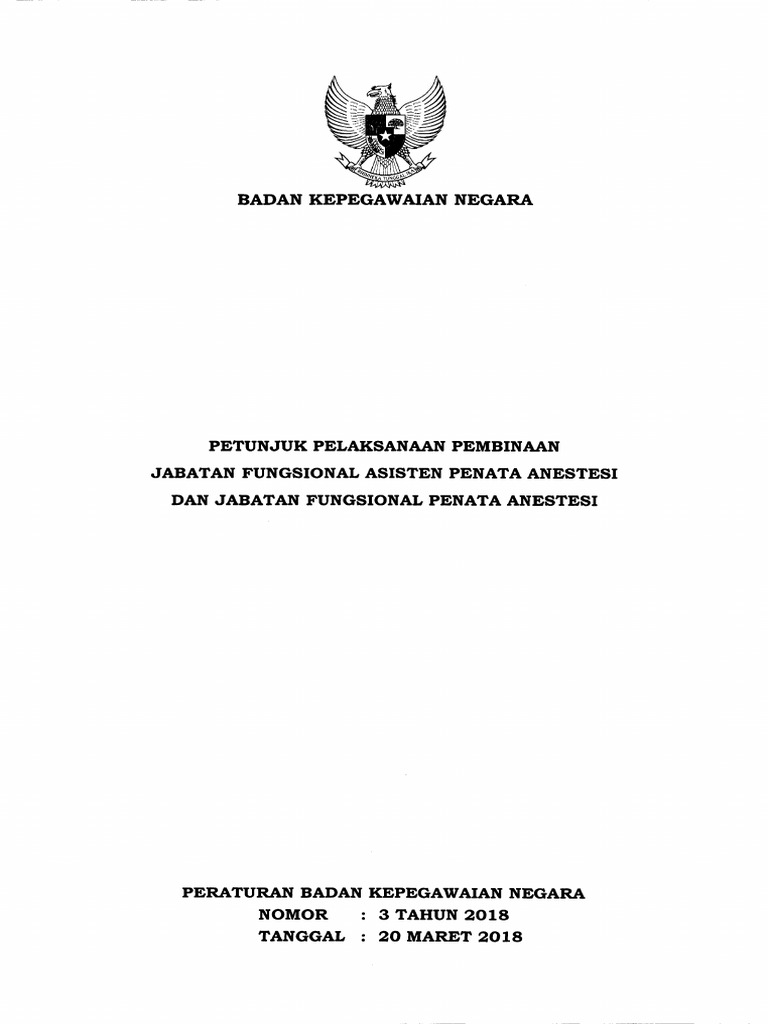 Peraturan BKN Nomor 3 Tahun 2018 Petunjuk Pelaksanaan Pembinaan Jabatan ...