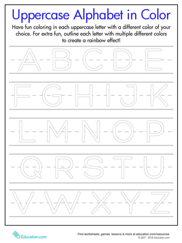 Tracing Alphabet | PDF
