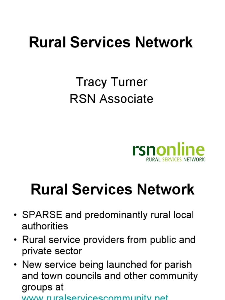 Rural Services Network Initiatives | PDF