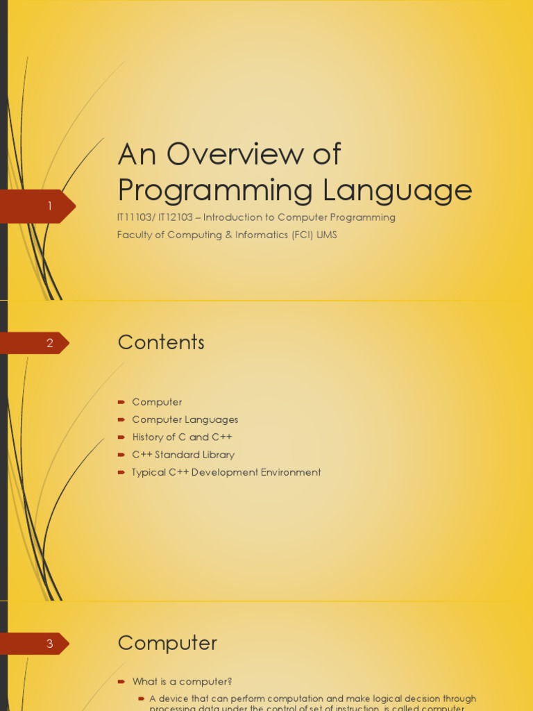 1 - An Overview of Programming Languages | PDF | Computer Program | Programming