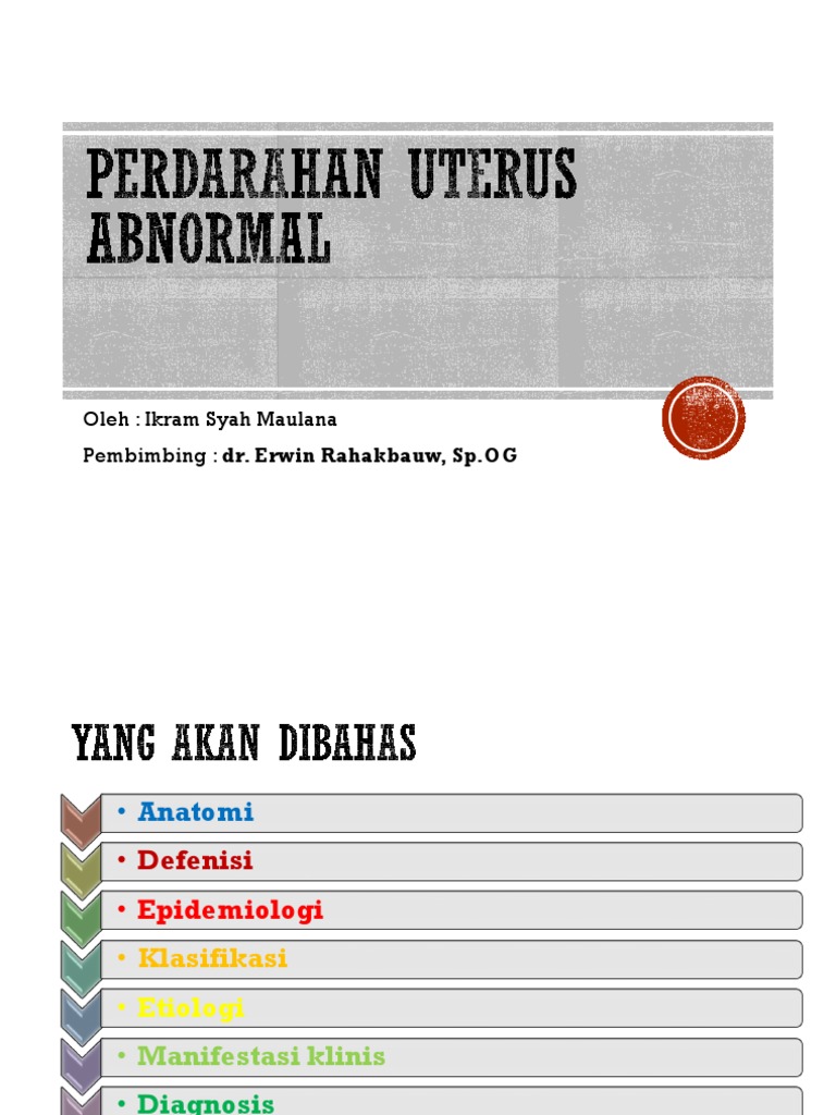 Perdarahan Uterus Abnormal | PDF