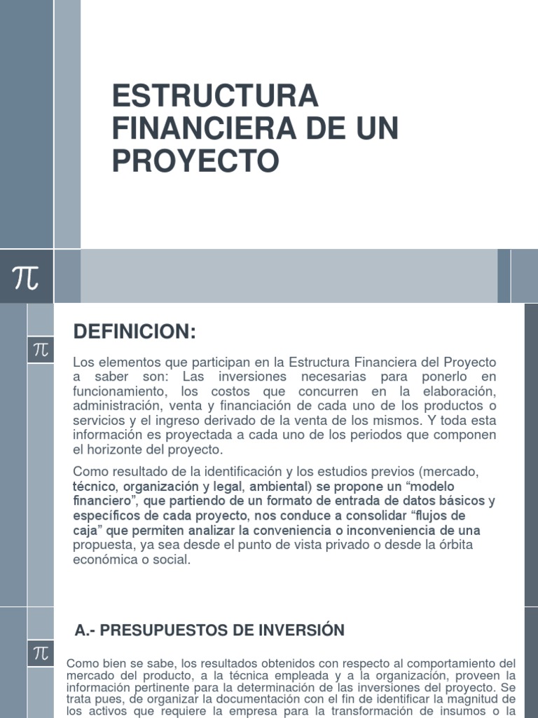 Estructura Financiera de Un Proyecto | PDF | Capital (economía ...