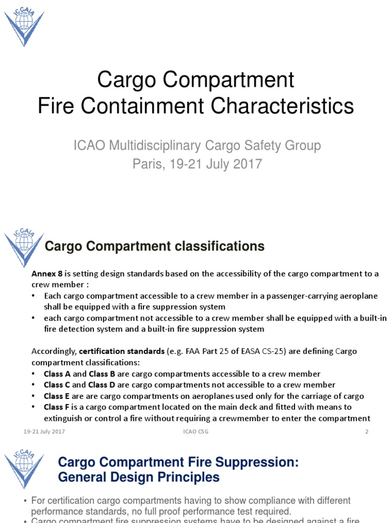 Cargo Compartment Fire Containment Characteristics by ICCAIA | PDF ...