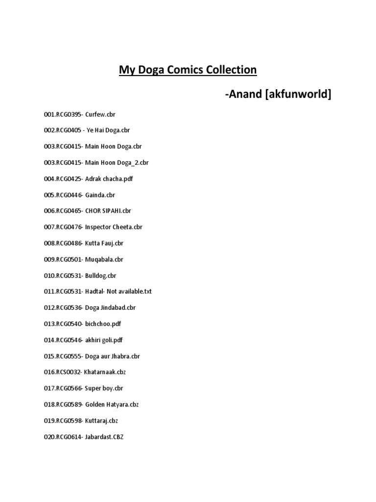 Doga Comics Collection Overview | PDF