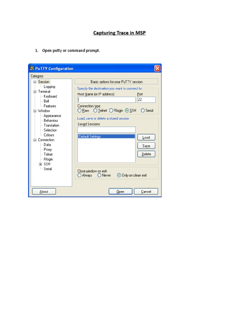 Capturing Trace in MSP | PDF