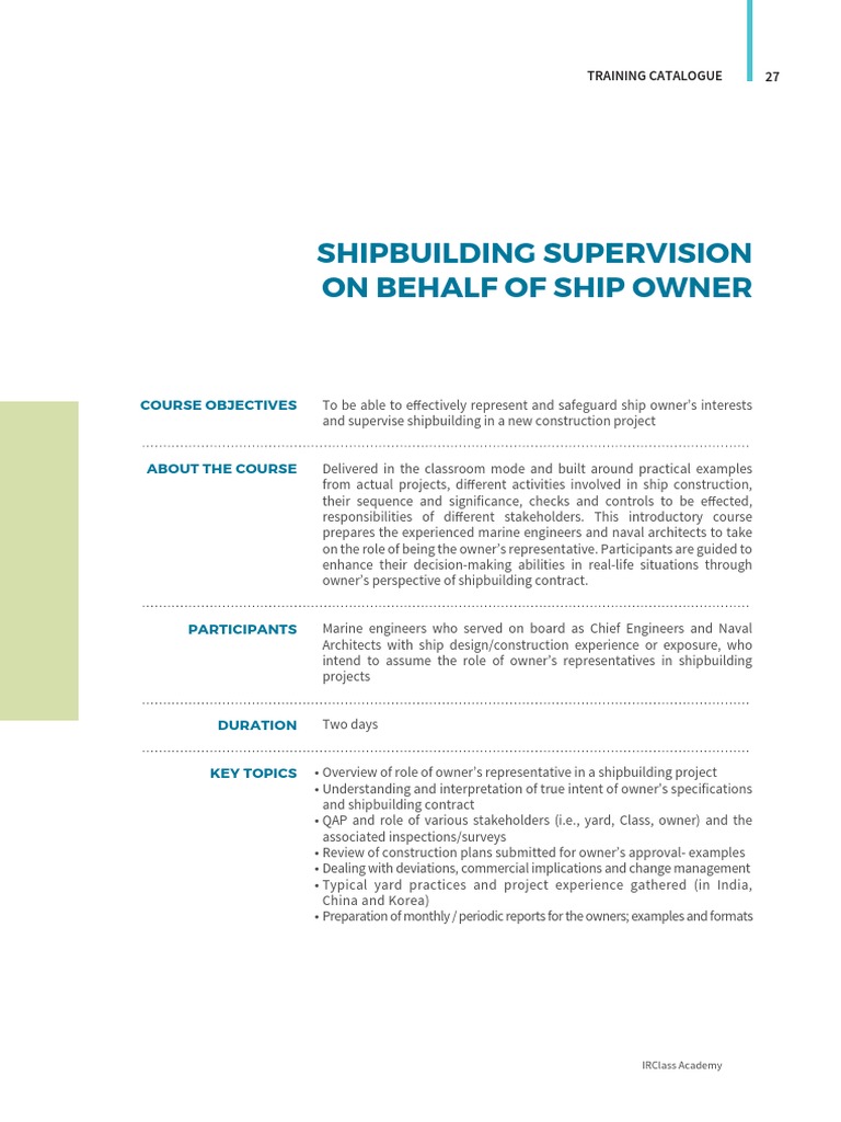 Shipbuilding Supervision Course | PDF | Art