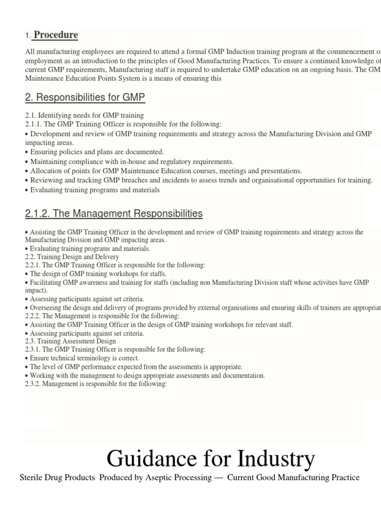 GMP Training | PDF | Sterilization (Microbiology) | Filtration