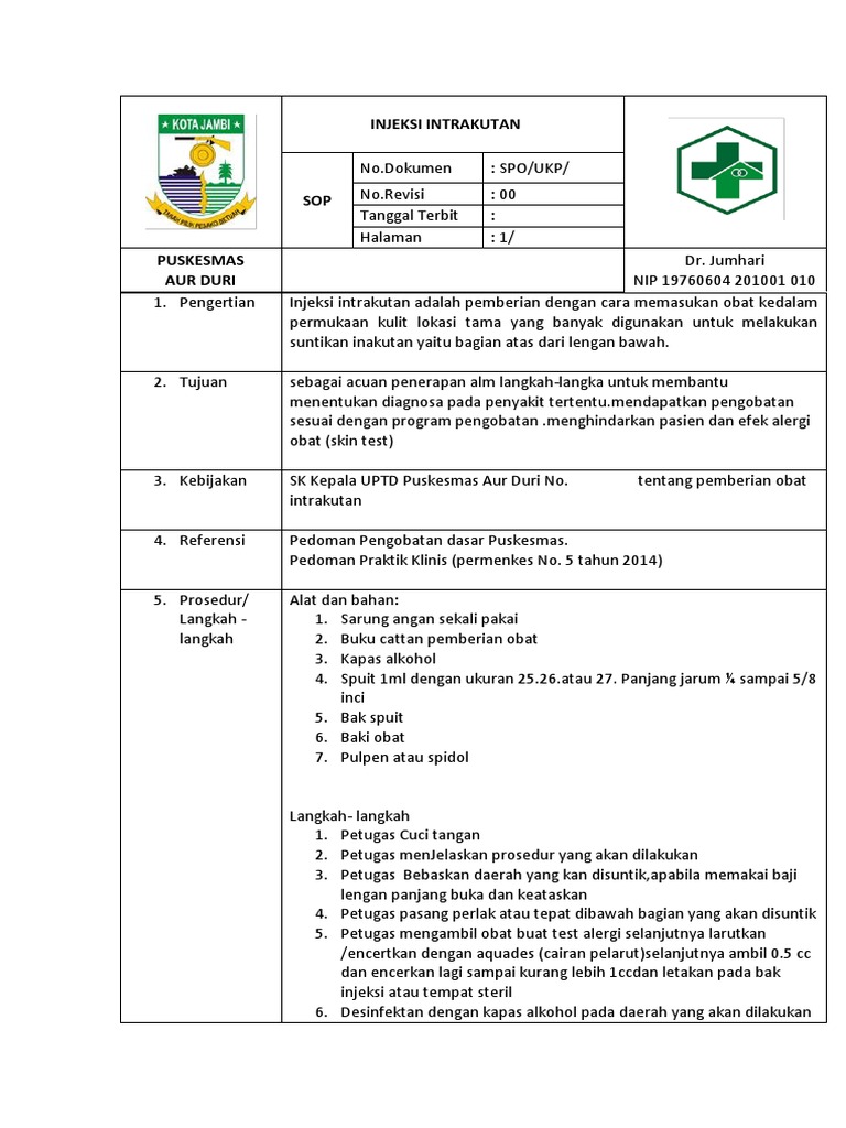 Injeksi Intrakutan | PDF