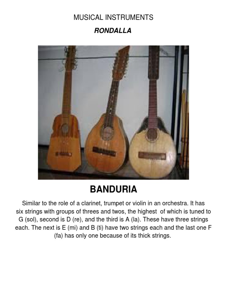 Rondalla Instruments Overview | PDF | Poetry