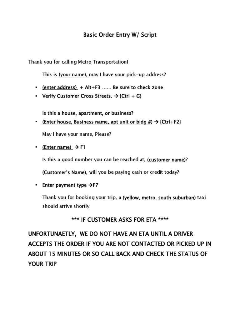 Basic Order Entry SCRIPT | PDF | Finance & Money Management