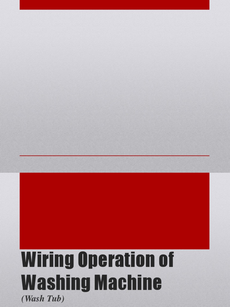 Washing Machine Wiring Guide | PDF | Washing Machine | Electrical ...