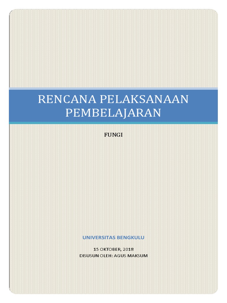 RPP Biologi Kelas Vii Fungi Discovery Learning Agus Maksum | PDF
