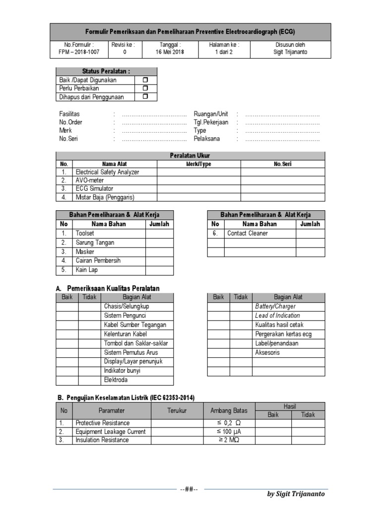 02.check List PPM ECG PDF | PDF