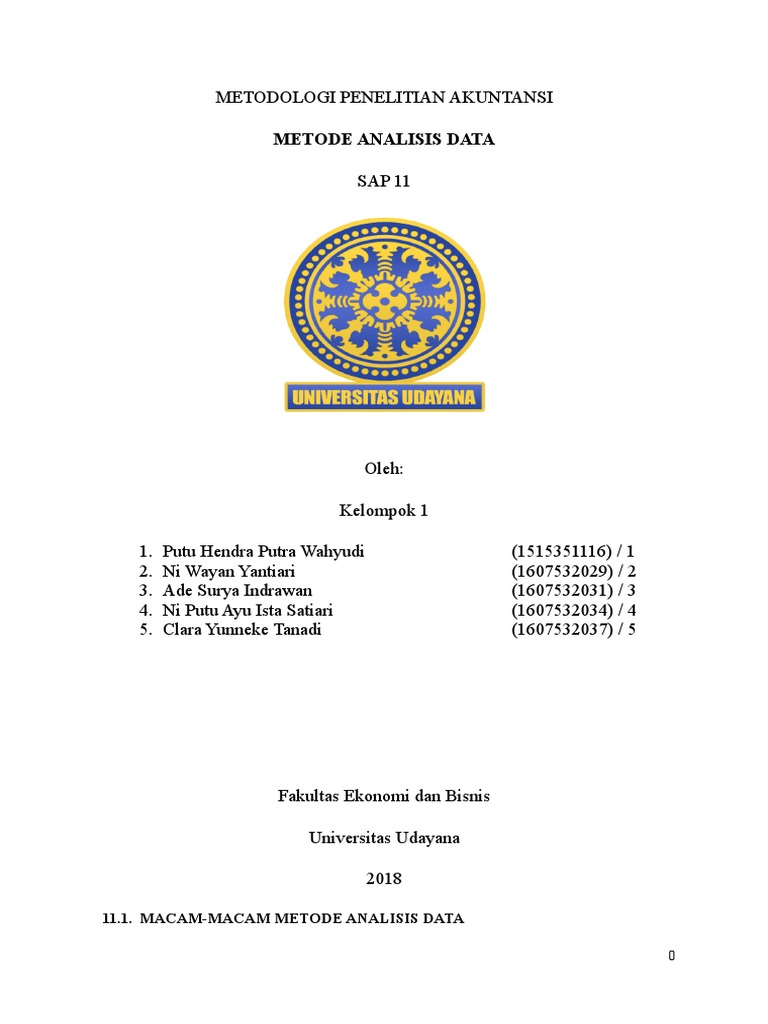 RMK Metodologi Penelitian Akuntansi Sap 11 | PDF